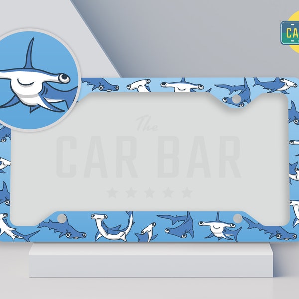 License Plate Frame Shark - Etsy