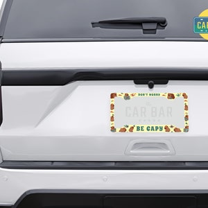 Capybara License Plate Frame, Kawaii Car Decor, Capybara Birthday Gift ...