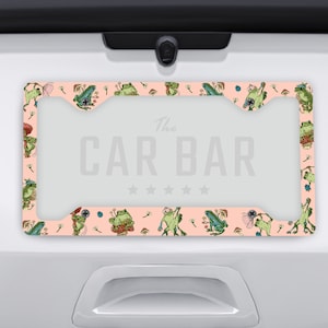 Frog License Plate Frame, Cute Cottagecore Frogs License Plate Cover ...