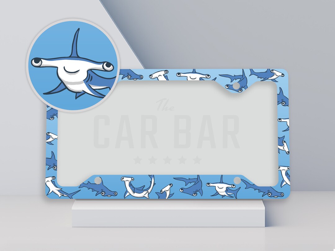 Hammerhead Shark License Plate Frame, Shark Lover Gift, Cute Shark Car ...