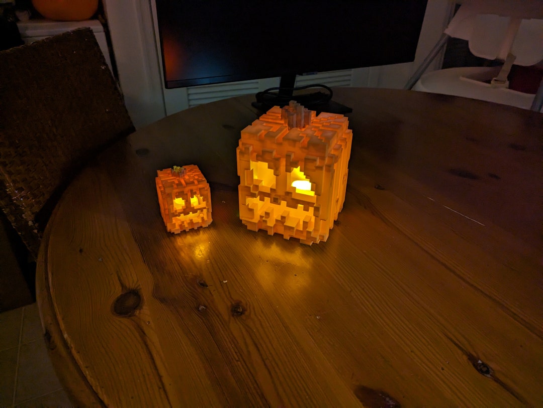 Minecraft Jack O Lantern 3D Nightlight (with LED Tealight) - Etsy