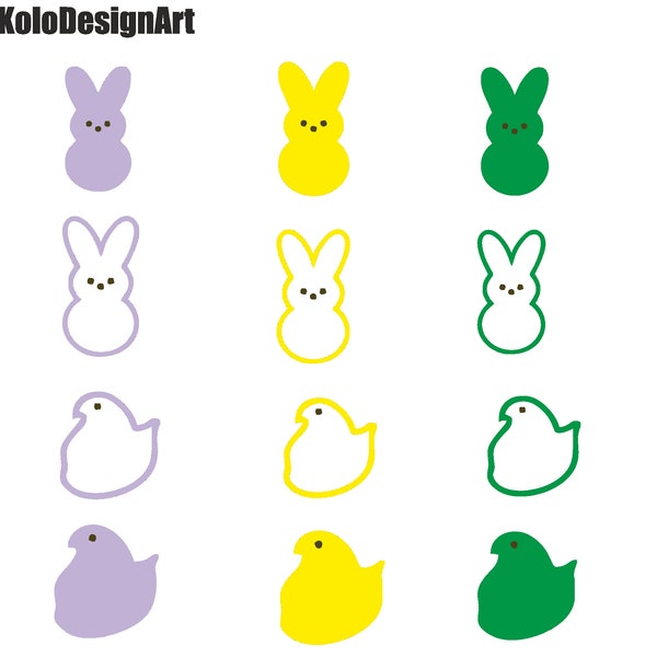 Marshmallow Peeps - Etsy