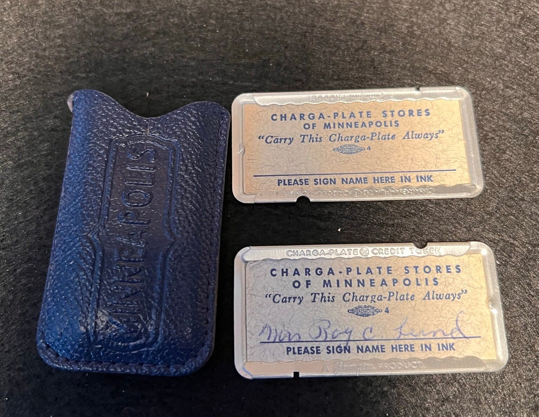 Charga-plate Stores of Minneapolis. 2 Charga-plate, Early Charge Card ...