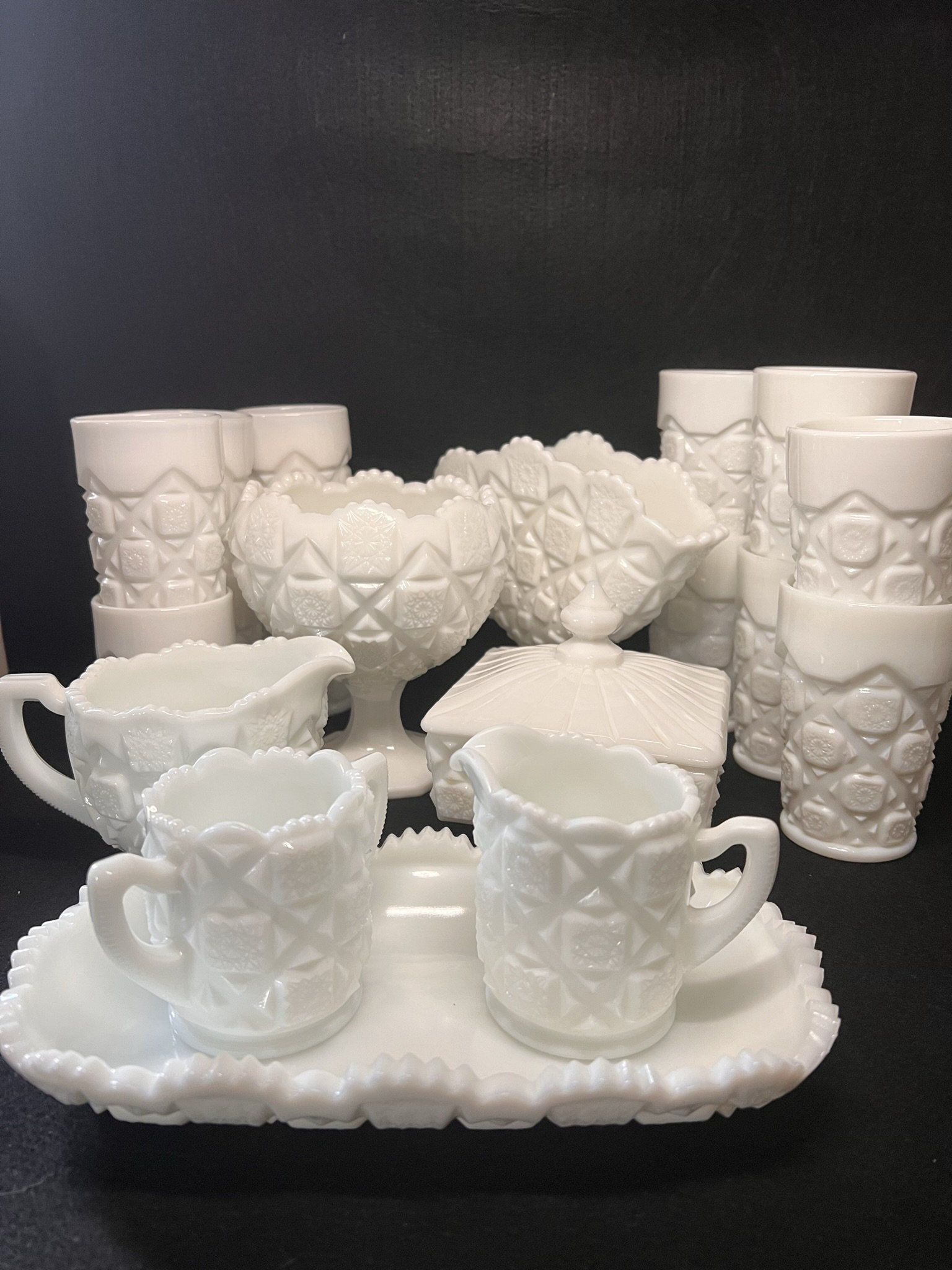 Vintage Westmoreland OLD QUILT Milk Glass Creamer - Etsy