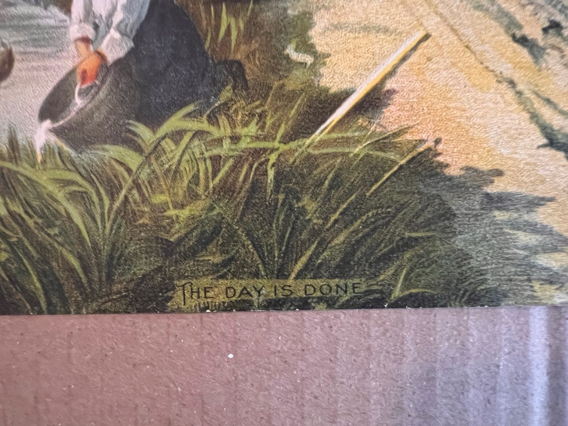 1911 James Lee, Chicago Ill. the Day is Done RARE FIND. 16x20 Beautiful ...