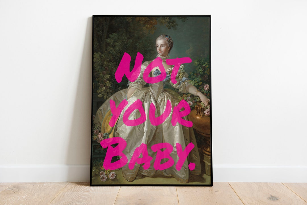 Not Your Baby, Altered Art, Eclectic Wall Decor, Classical Painting ...
