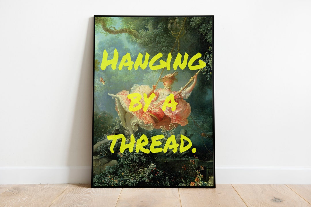 Hanging by a Thread, Altered Art, Eclectic Wall Decor, Classical ...