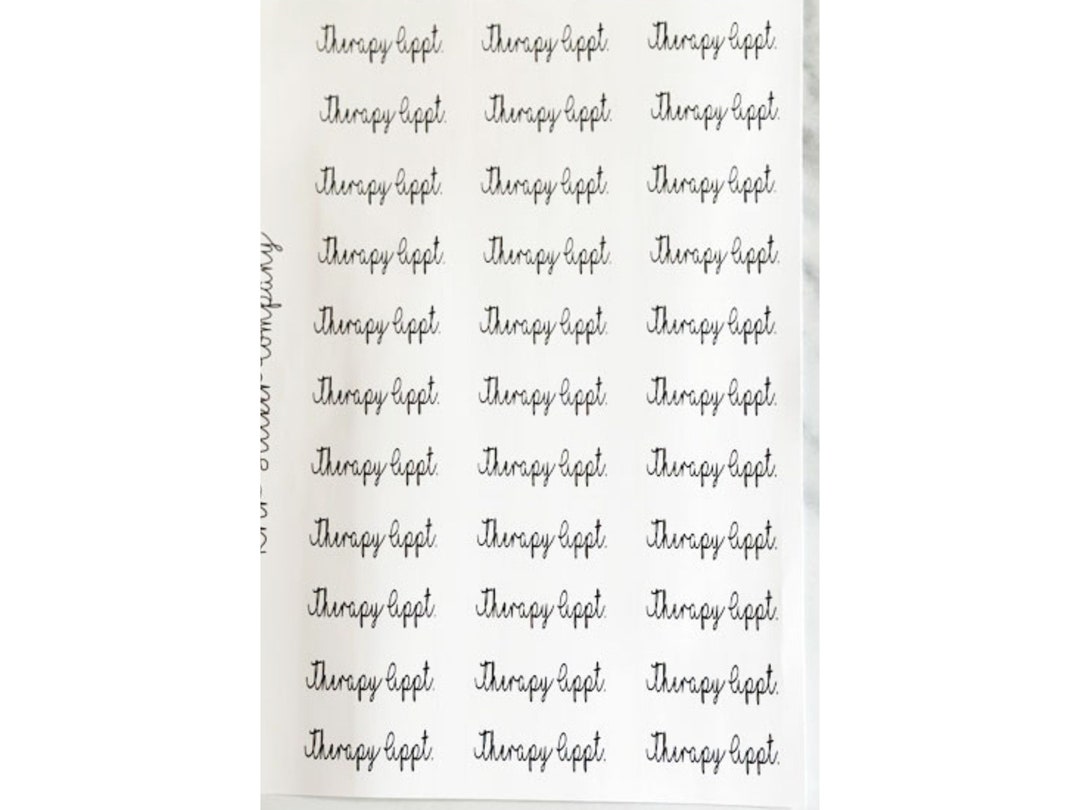 Therapy Appointment Stickers, Planner Stickers, Therapy Reminder ...