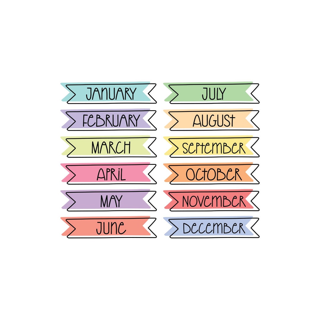 Planner Stickers Monthly Stickers Monthly Planner Stickers - Etsy