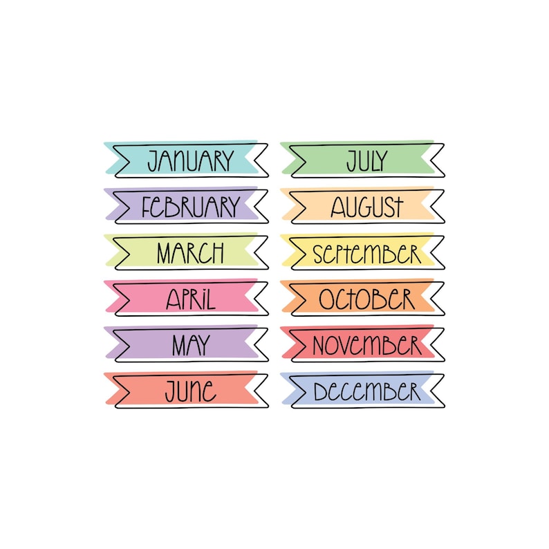 Planner Stickers Monthly Stickers Monthly Planner Stickers - Etsy