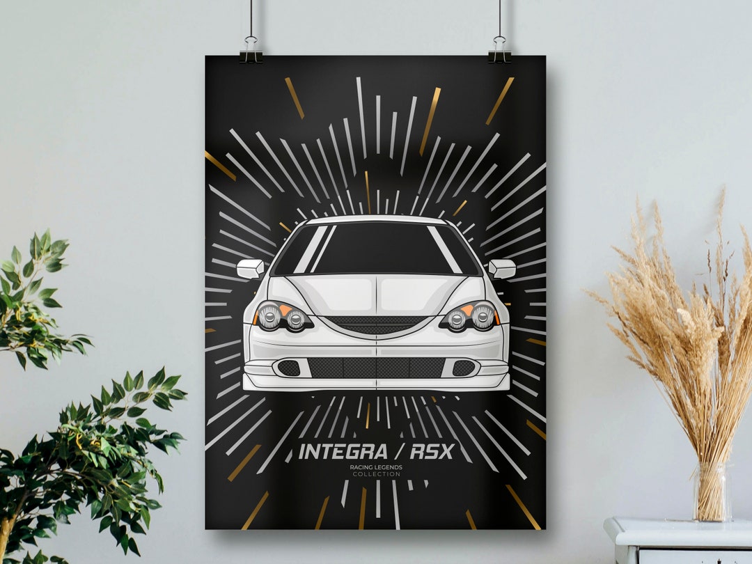 White RSX Integra DC5 Poster: JDM Car Art (unframed) - Etsy