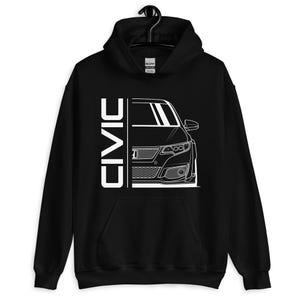Front Civic FK2 Type R Unisex Black Hoodie // FK2 Civic Gift for JDM ...
