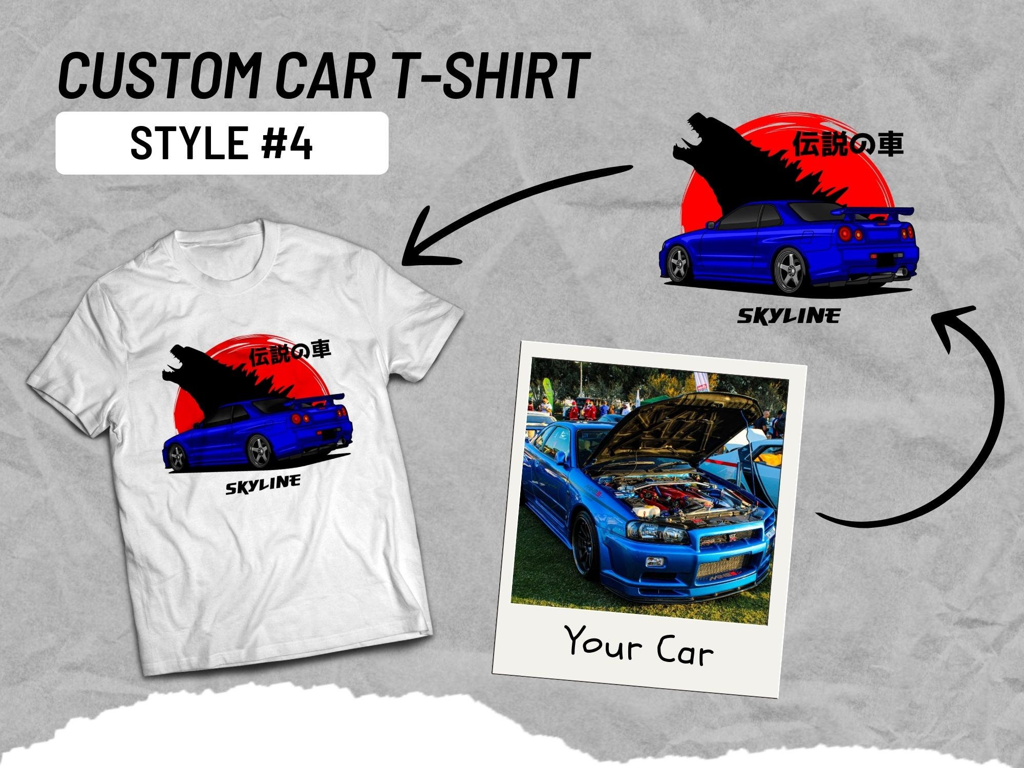 Custom Car T-shirt // Personalized Shirt of YOUR Car Cartoon - Etsy