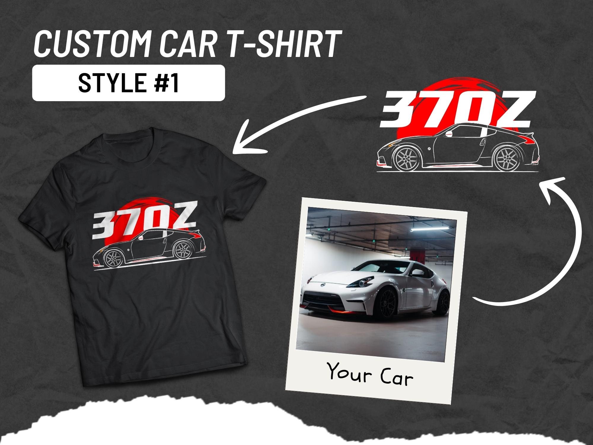 Custom Car T-shirt // Personalized Shirt of YOUR Car, Cartoon Car ...