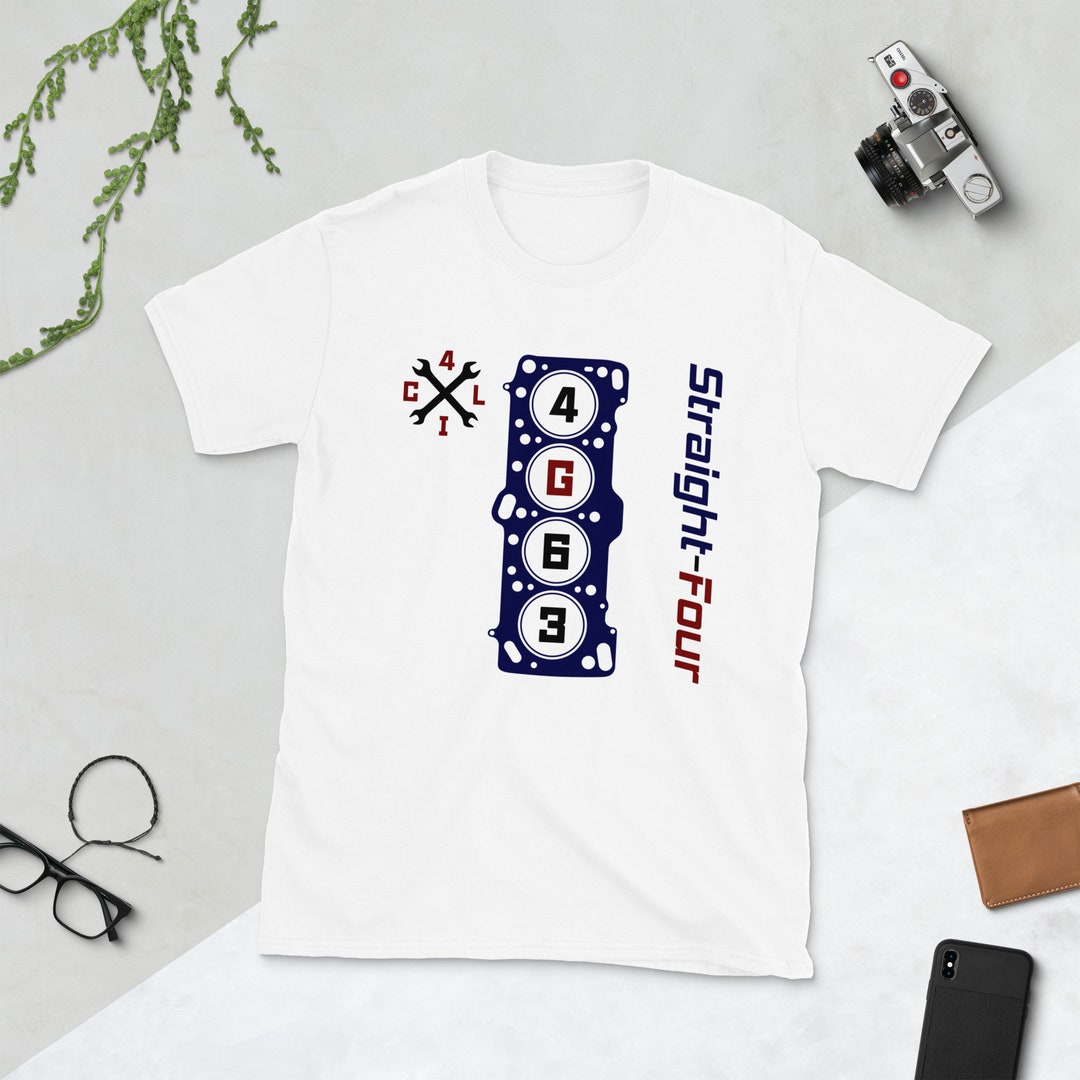 JDM Engine 4G63 Unisex T-shirt // Racecar Engine, Automotive Apparel ...