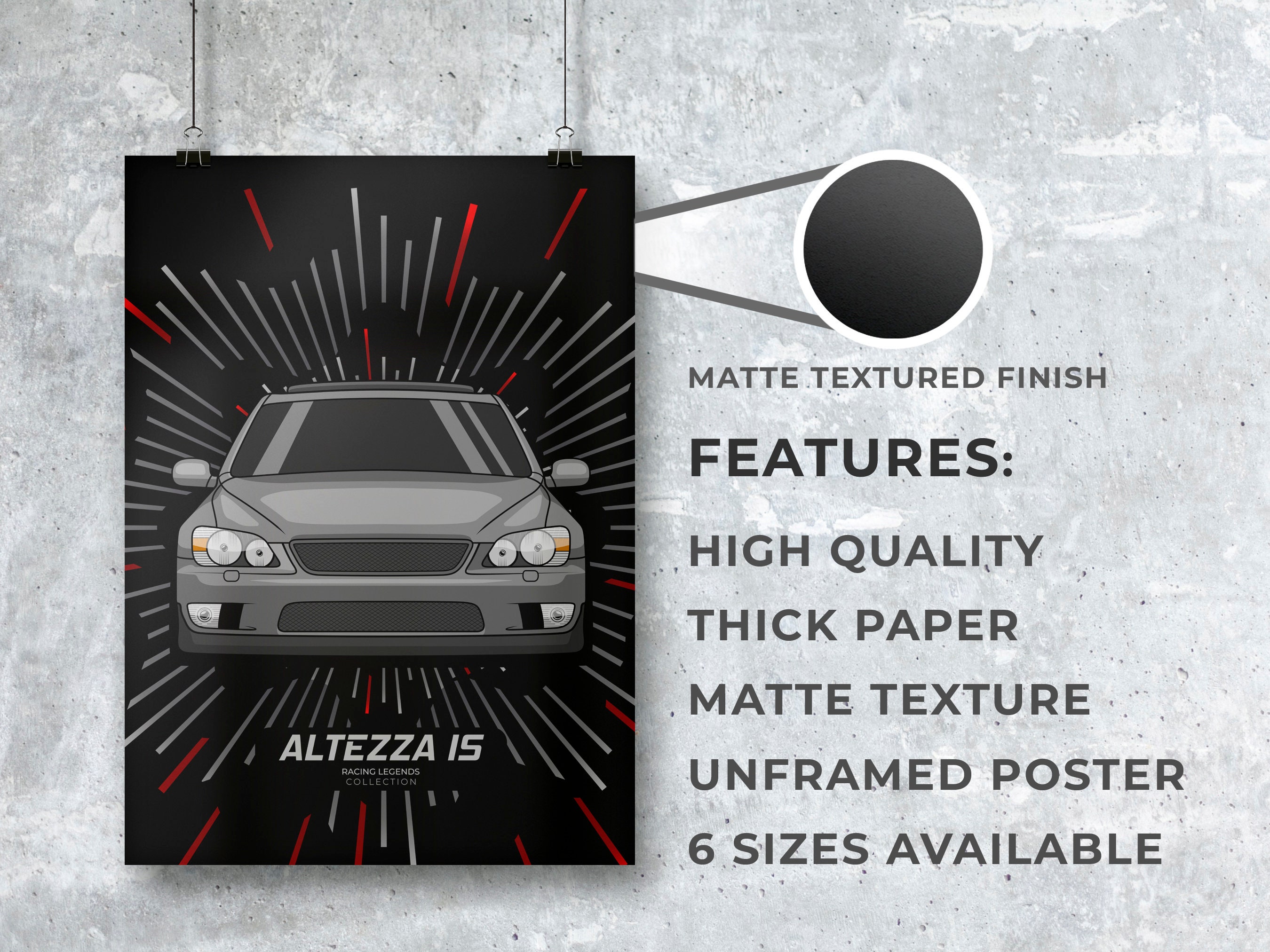 Altezza IS200 IS300 Poster // JDM Racing Automotive Apparel for Car ...