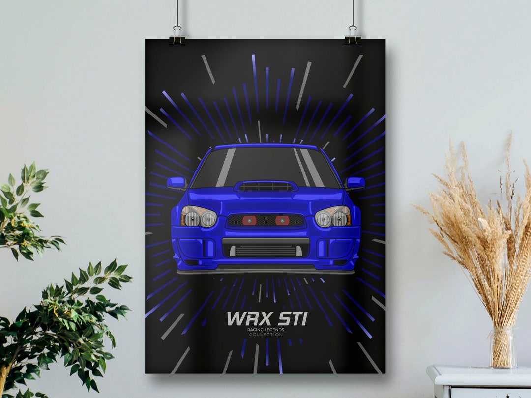 Blue Impreza WRX STI Poster: JDM Car Art, Blobeye Design (unframed) - Etsy