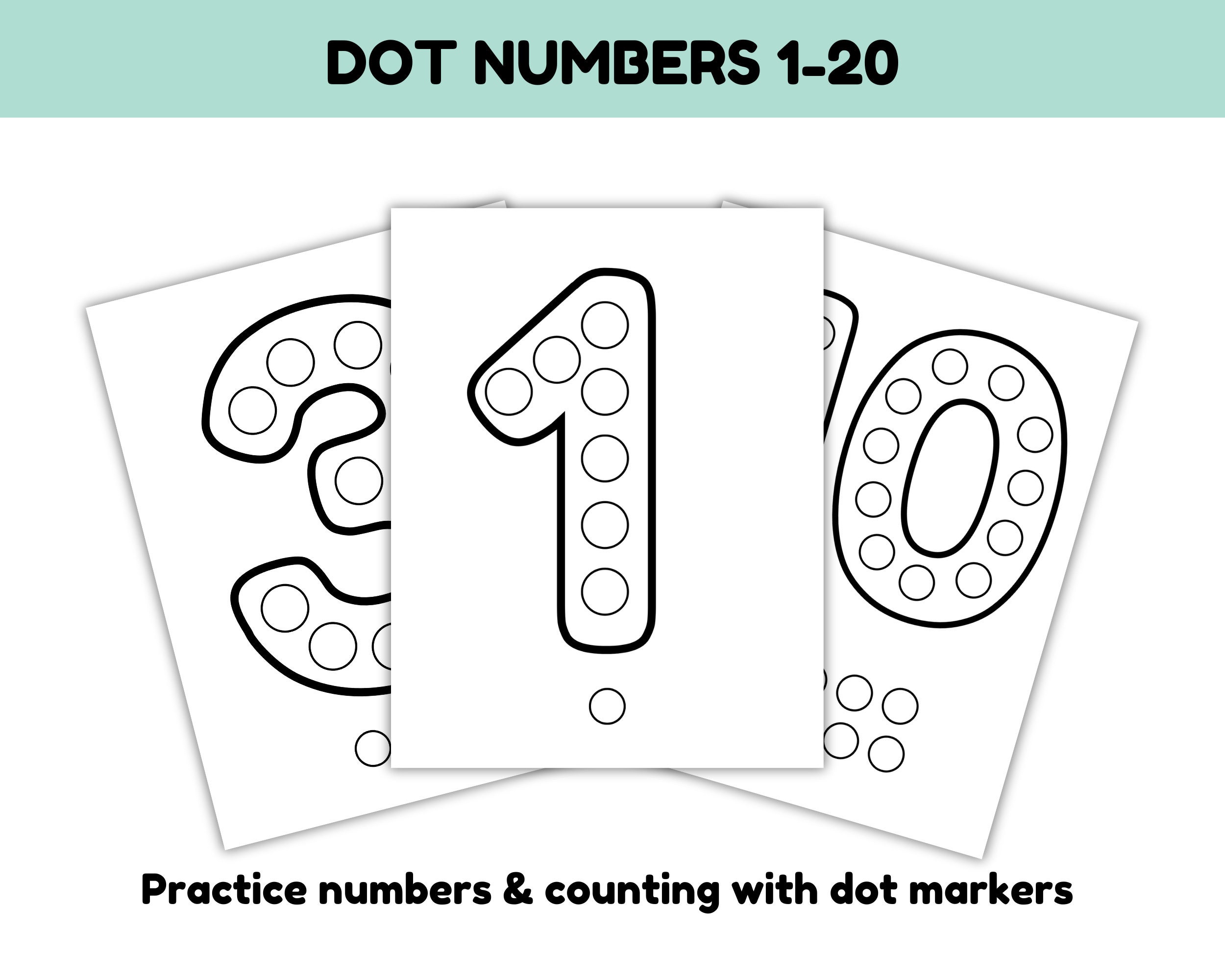 Number Dot Worksheets, Find the Number, Homeschool, Preschool, Numbers ...