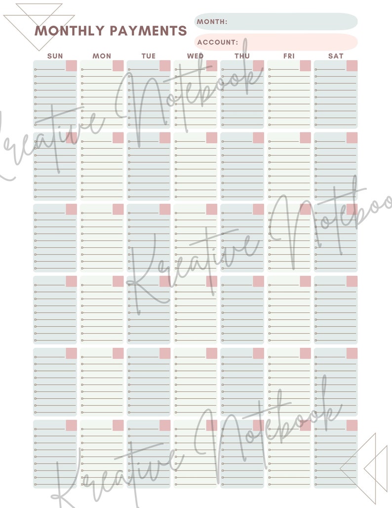 Printable Financial Planner, Digital Download Planner, Finance Planning ...