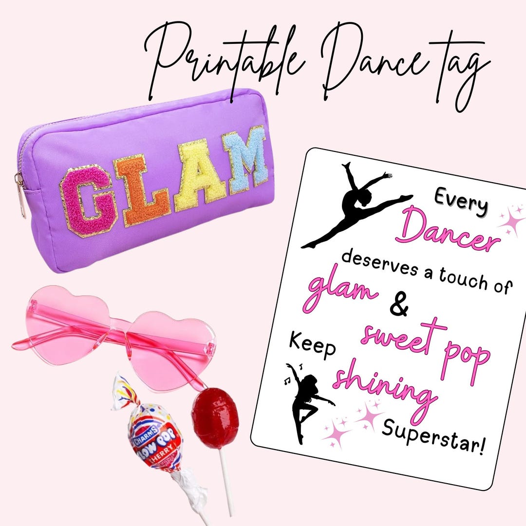 Dance Tag; Good Luck Tag for Dancer; Dance Your Heart Out Printable ...