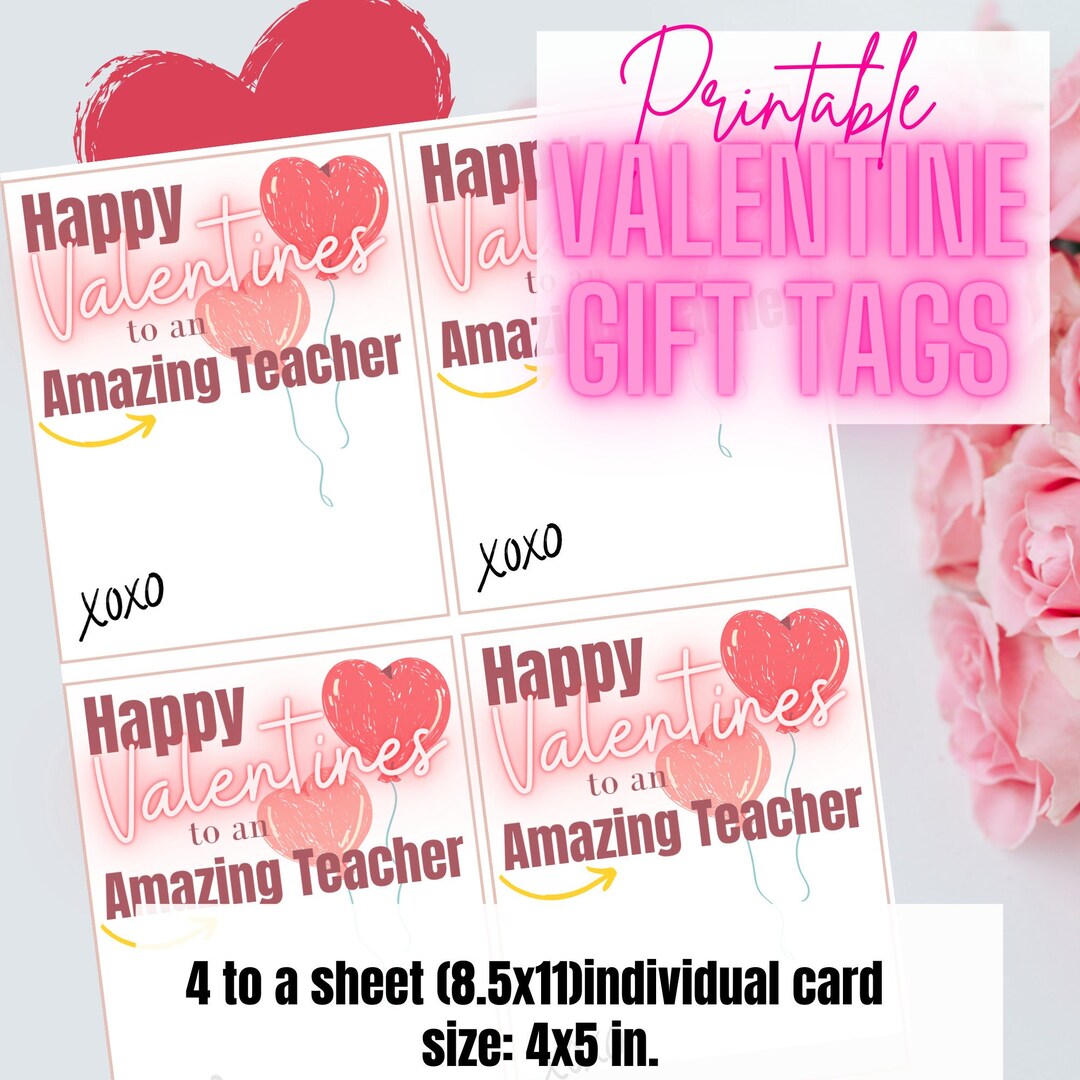Valentines Printable Gift Card Holder, Amazon Valentine Tag, Teacher ...