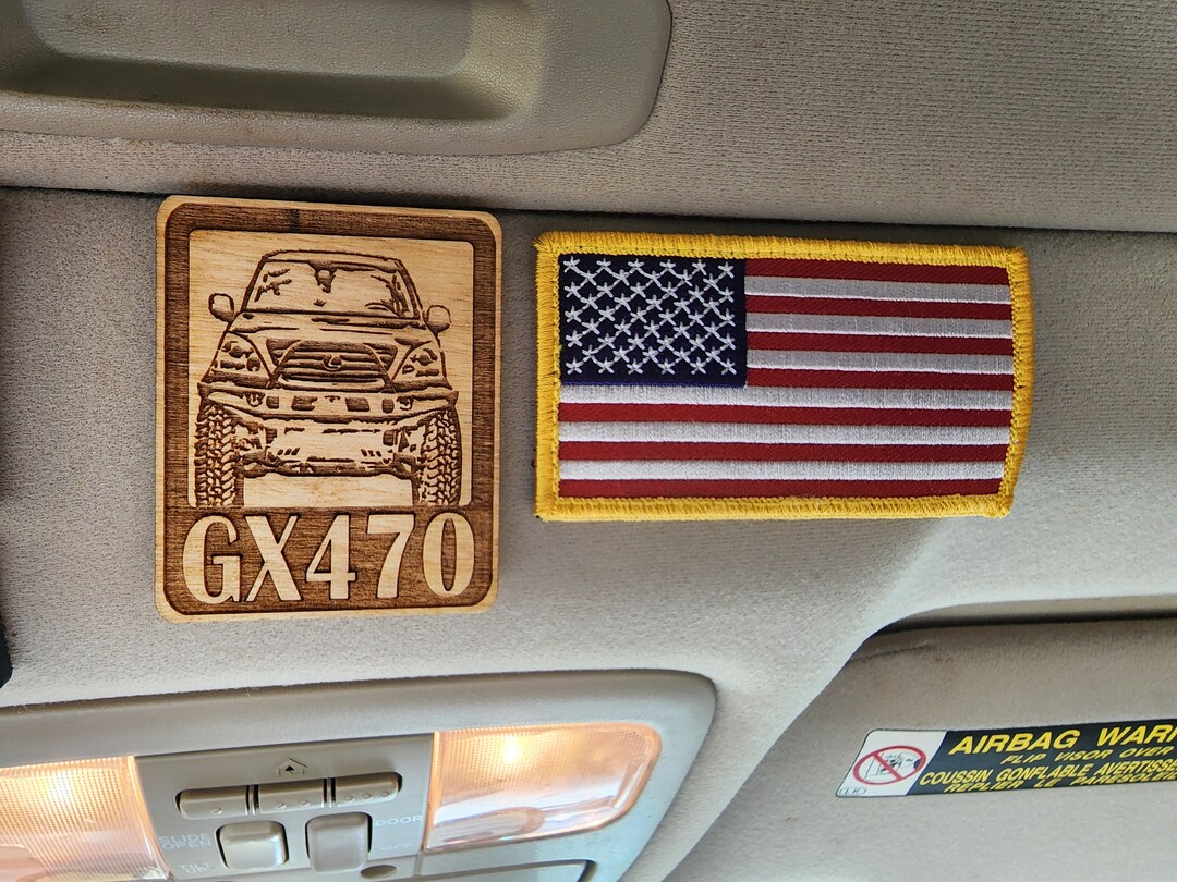 GX470 Laser Engraved Wooden Patch Accessory. Optional Magnet or Velcro ...