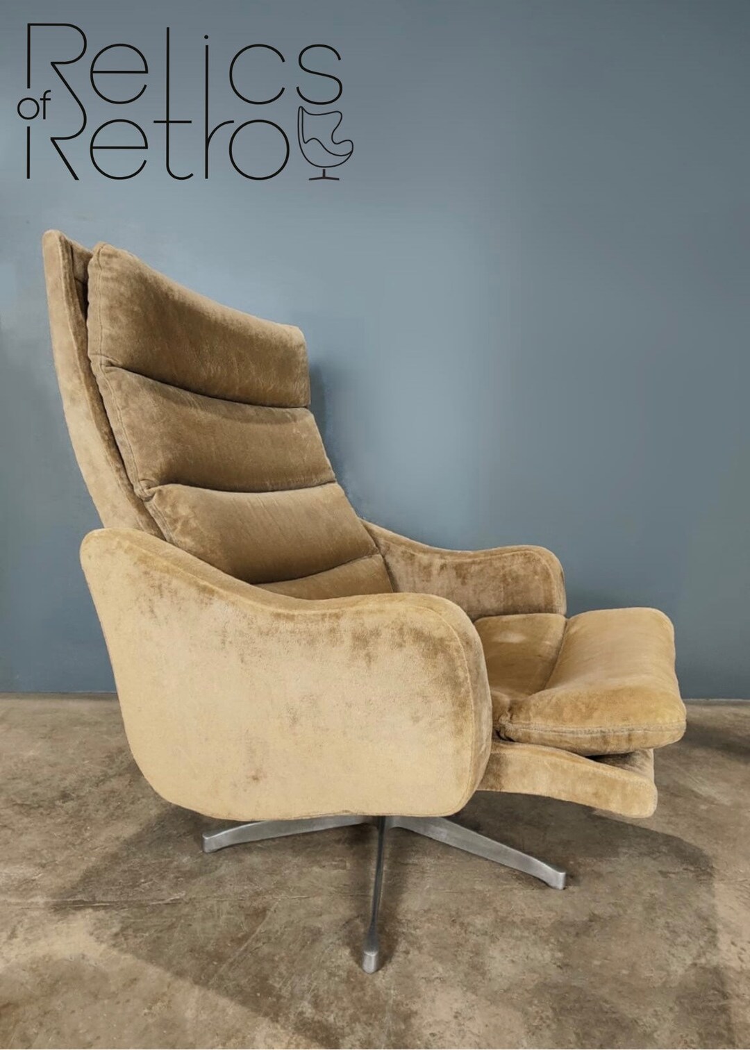 Minty of Oxford Swivel Cushioned Lounge Chair Vintage Retro MCM Mid ...