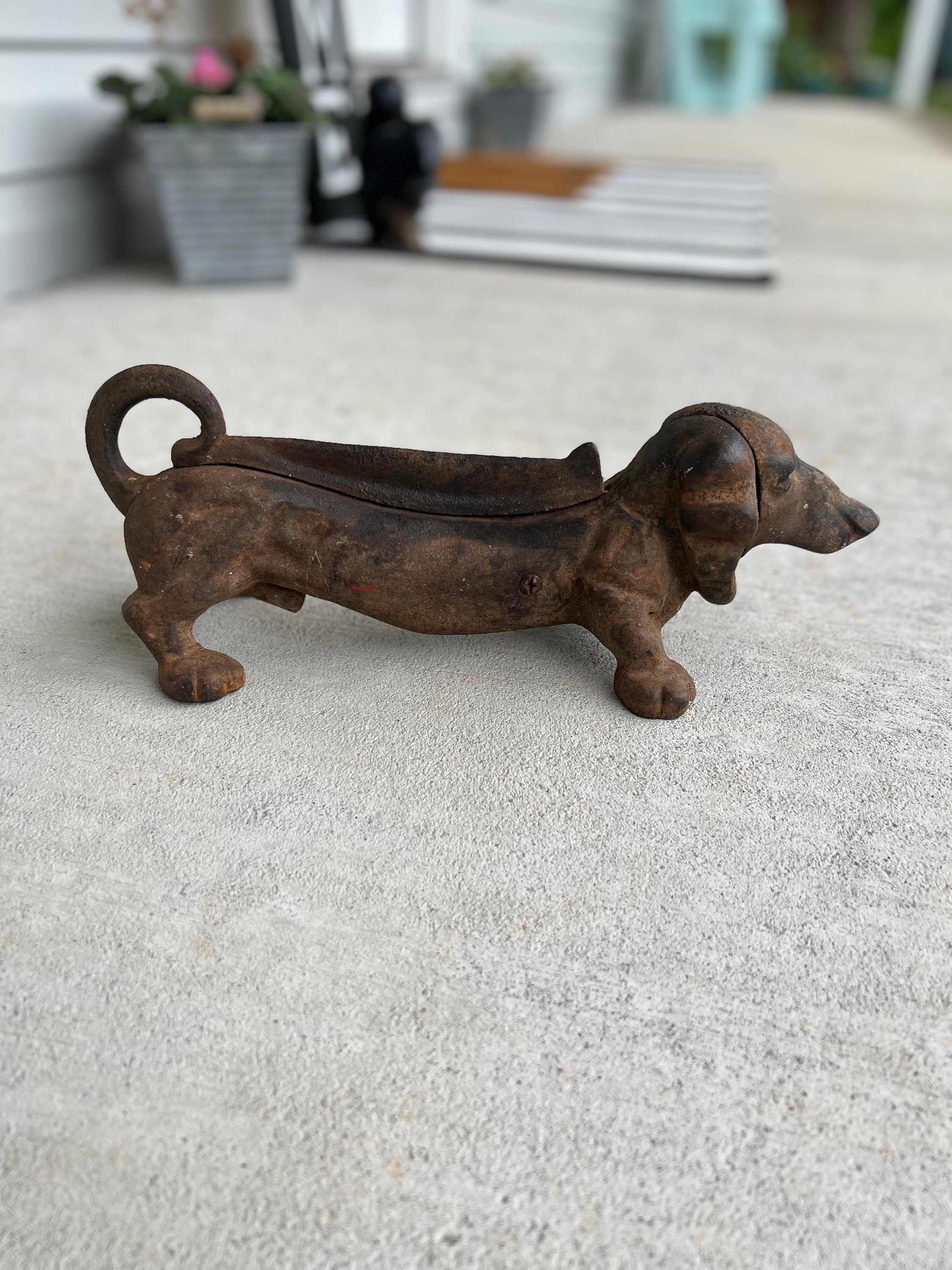 Cast Iron Antique Boot Scraper Dachshund Hound Dog - Etsy