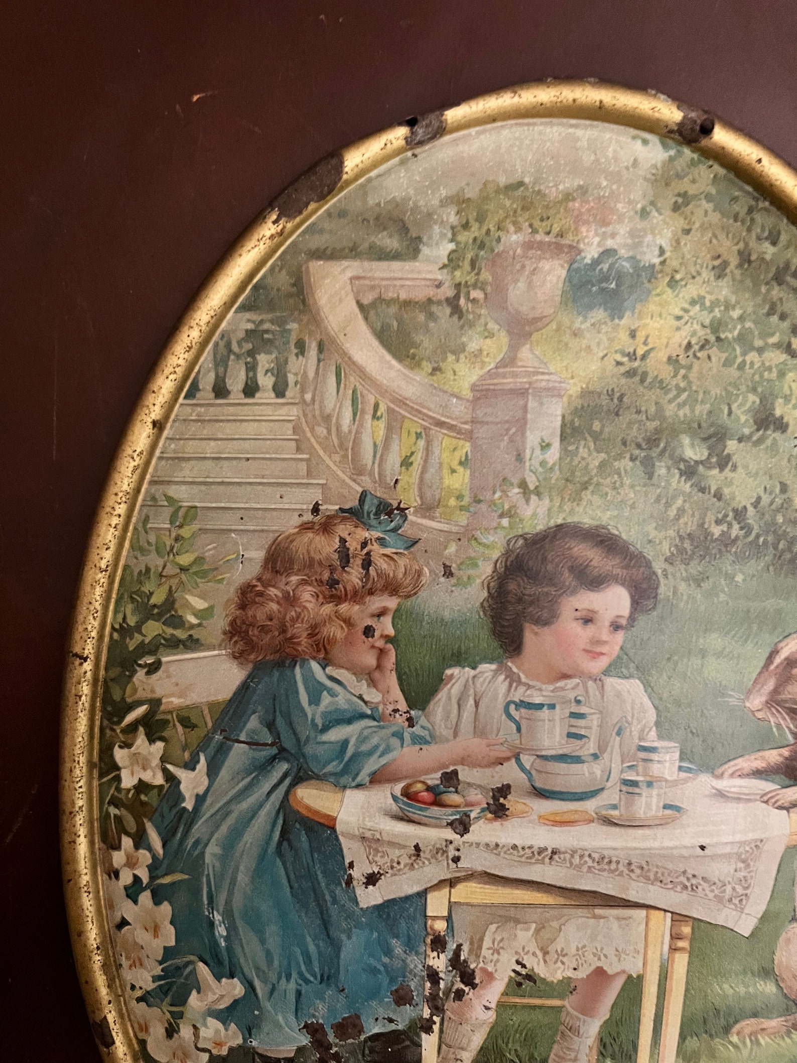 Antique CD Kenny Tin Litho Victorian Wall Plaque - Etsy