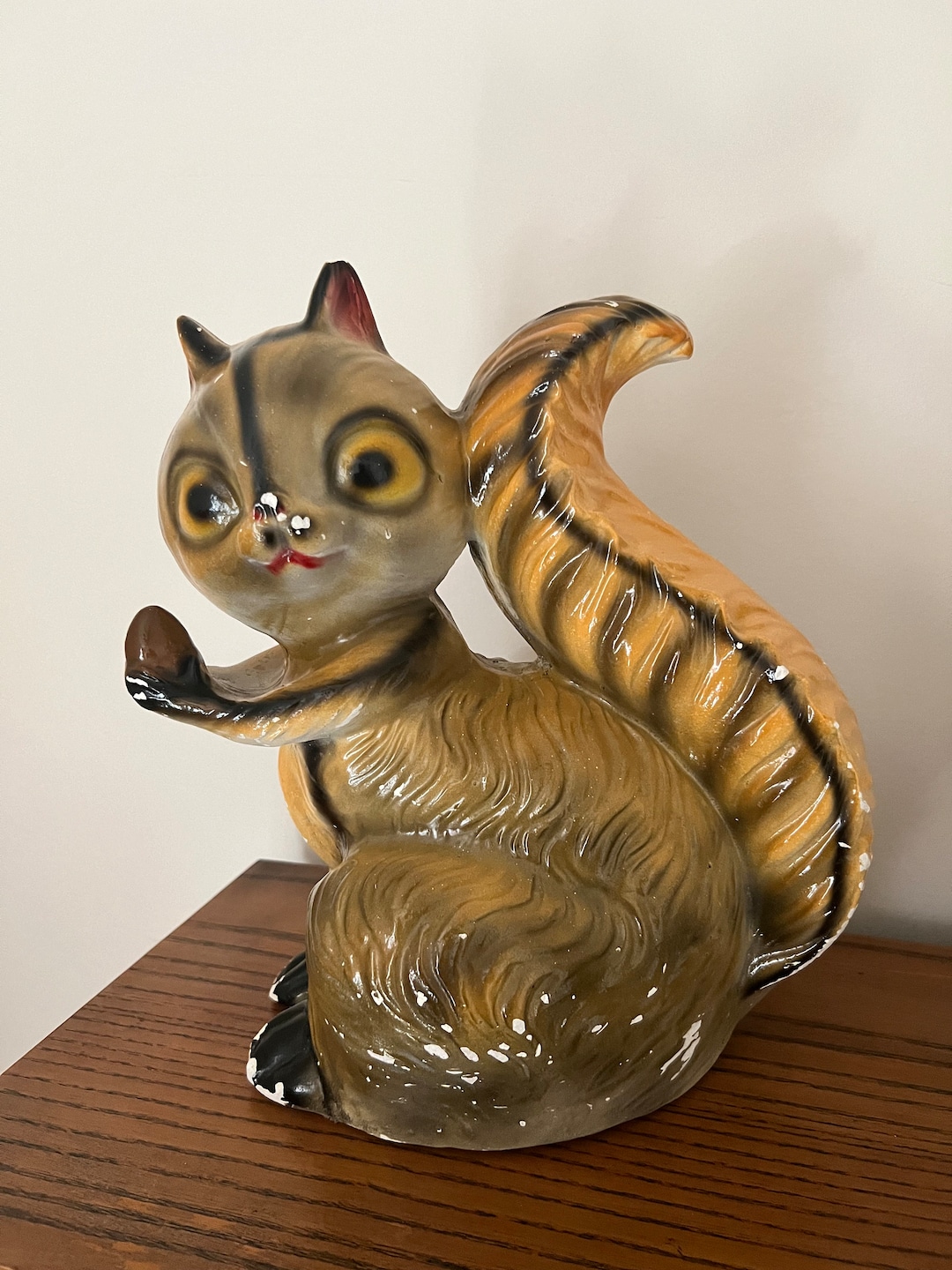 Antique Large Carnival Chalk Ware Squirrel Bank - Etsy