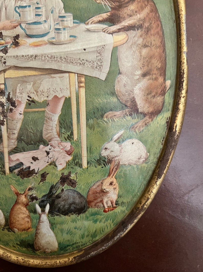 Antique CD Kenny Tin Litho Victorian Wall Plaque - Etsy
