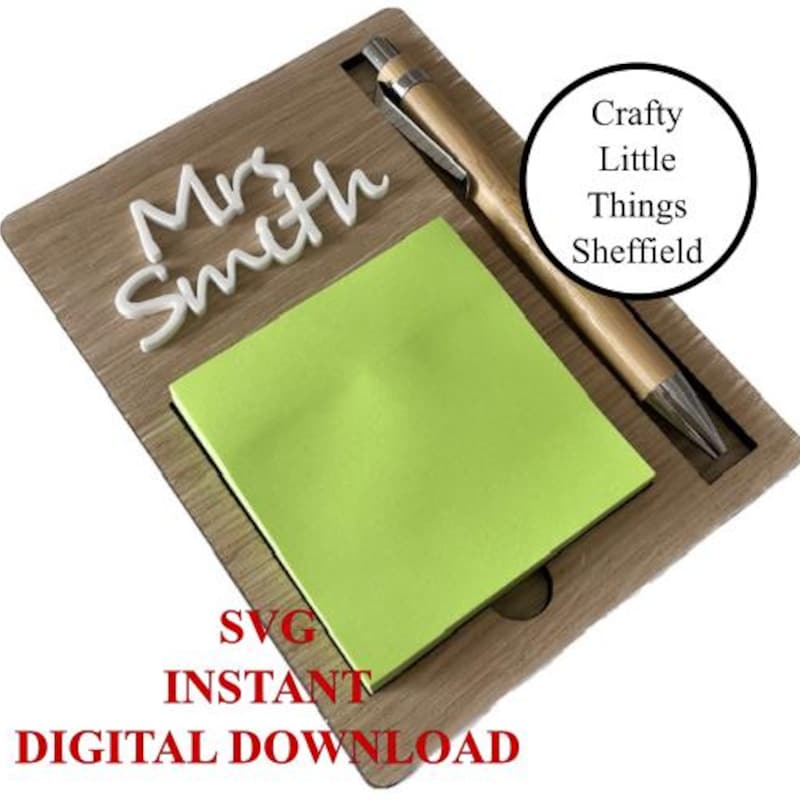 Sticky Note Pad Tray - Etsy