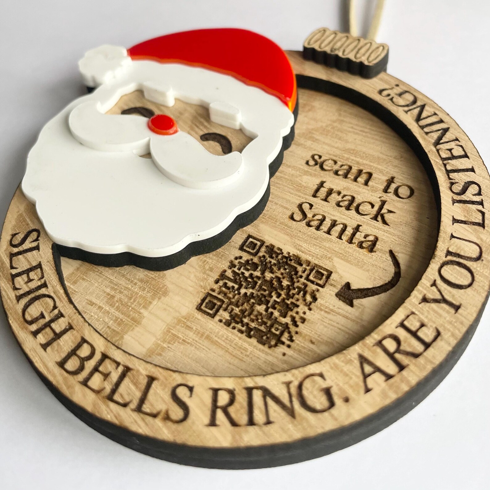 Santa Tracker Christmas Ornament SVG File Laser Cut Santa Claus Laser ...