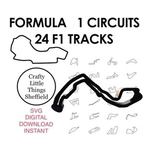 SVG 24 F1 2025 Tracks Formula 1 Circuit Track Bundle Print Cut File ...