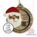 Santa Tracker Christmas Ornament SVG File Laser Cut Santa Claus Laser ...