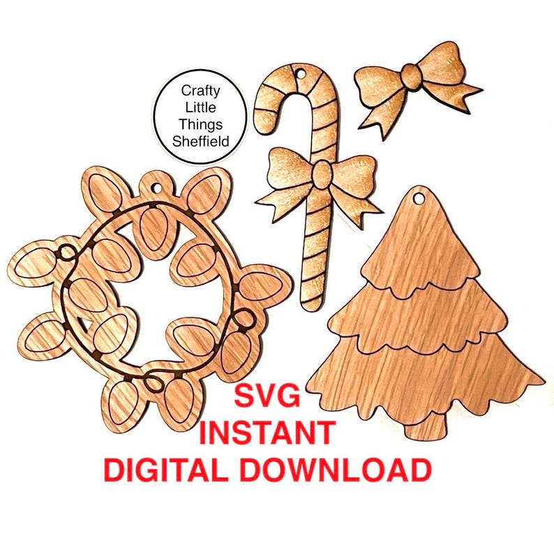 SVG DIY Christmas Fingerprint Art Ornament Gift Craft for Kids Cutting ...