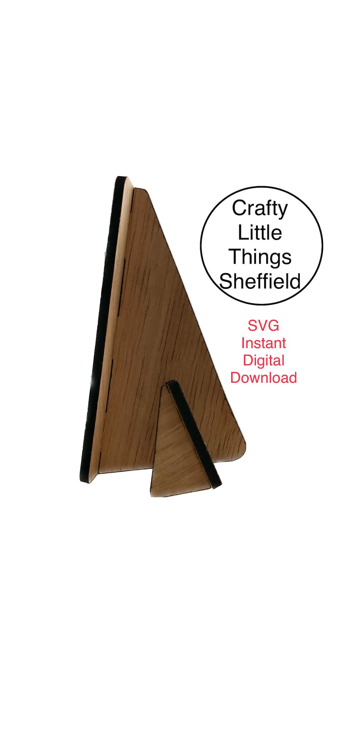 SVG Triangle Easel Stand Backs Picture Frame Display Files Laser ...