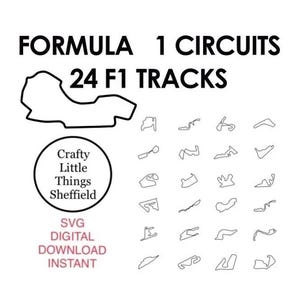 SVG 24 F1 2025 Tracks Formula 1 Circuit Track Bundle Print Cut File ...
