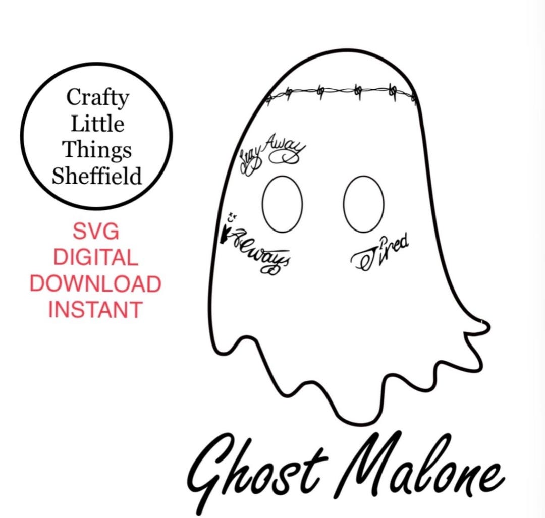 Ghost Malone SVG, Funny Ghost Instant Download, Sublimation Graphics ...