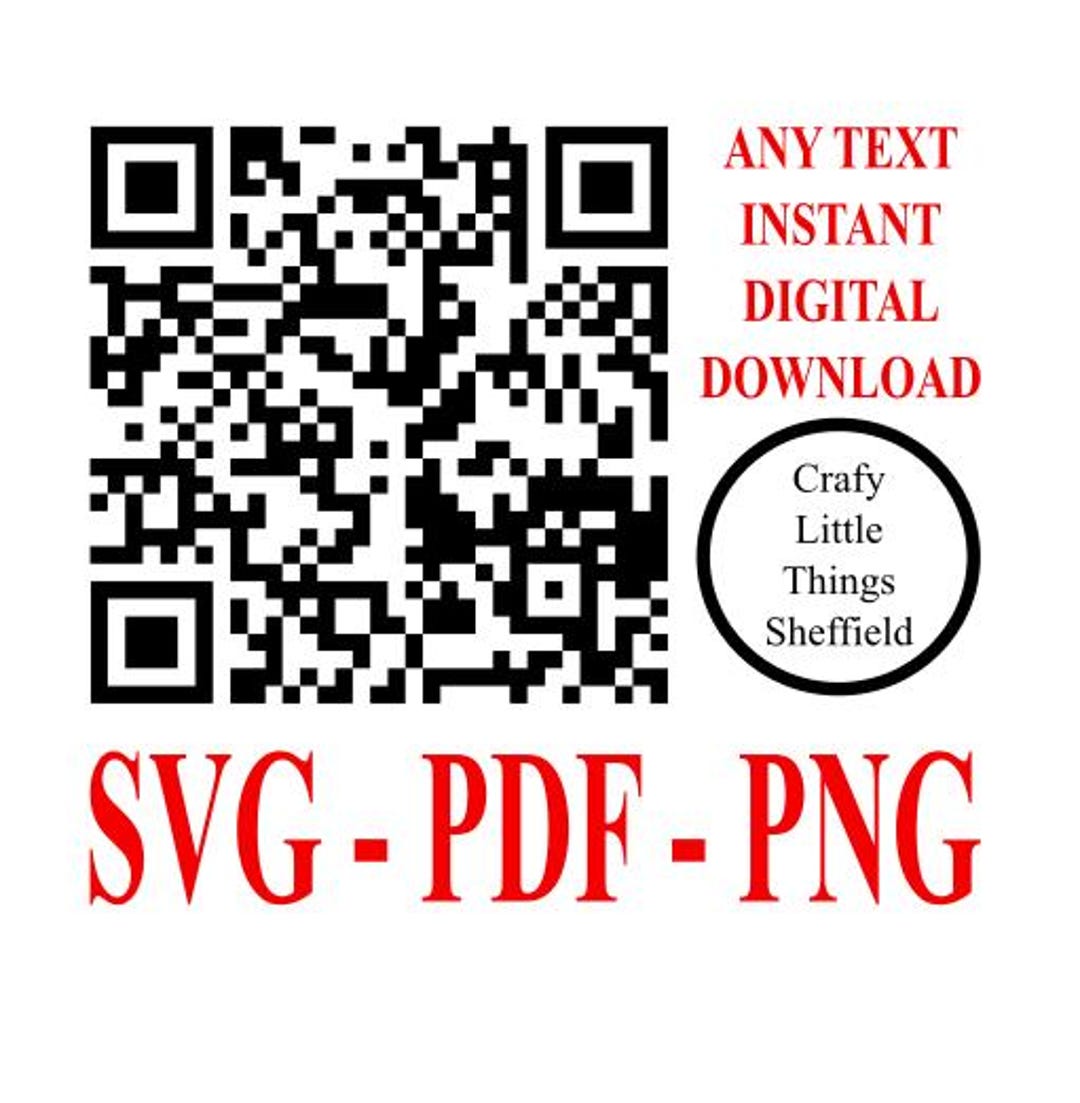 Any Wording Custom QR Code Download Your Text Website Small Business ...