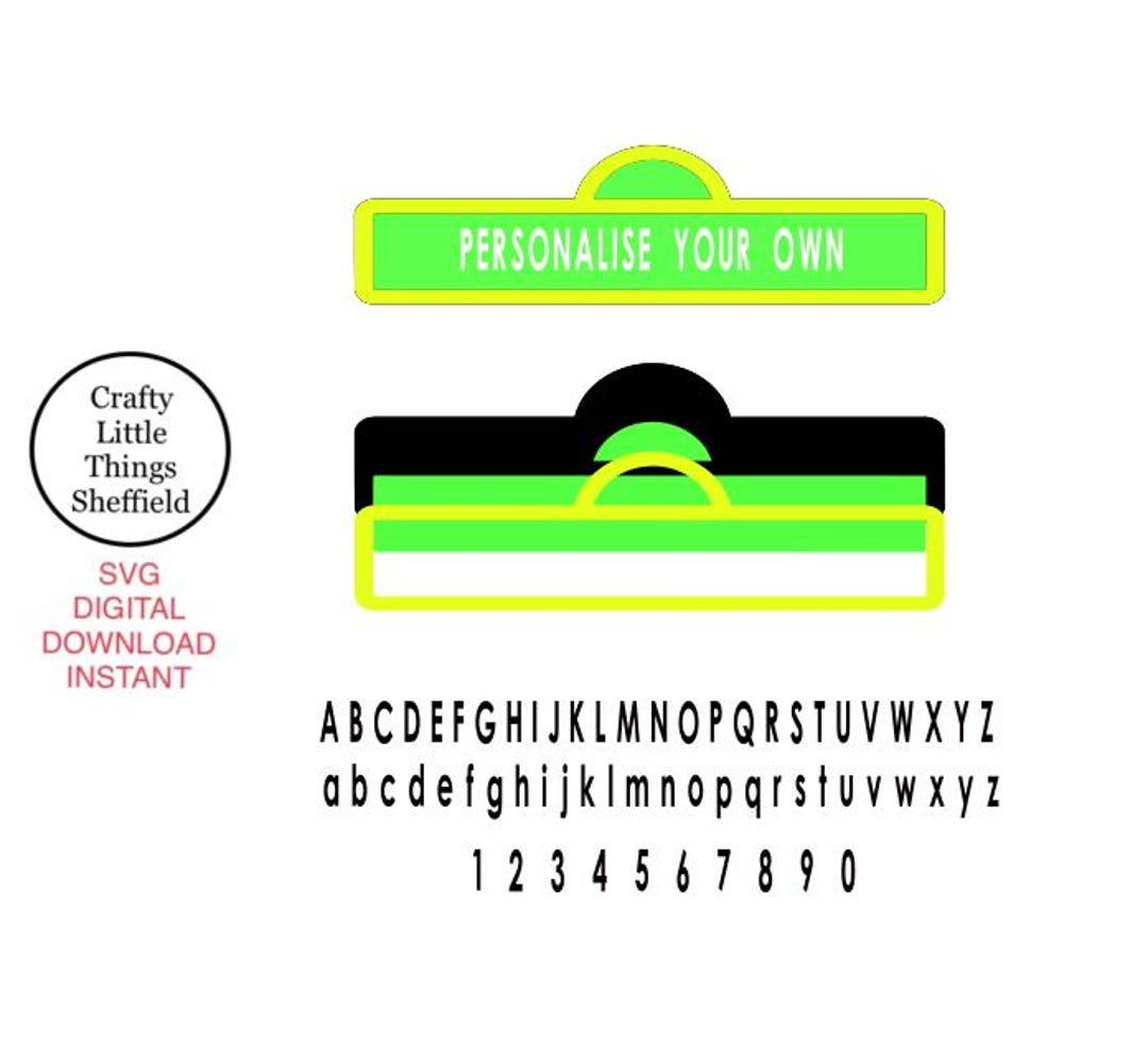 Street Sign SVG Logo Cricut Glowforge Font Custom Personalize ...