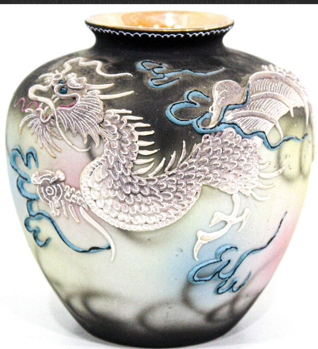 Vintage Morimura Noritake Dragonware Vase - Etsy