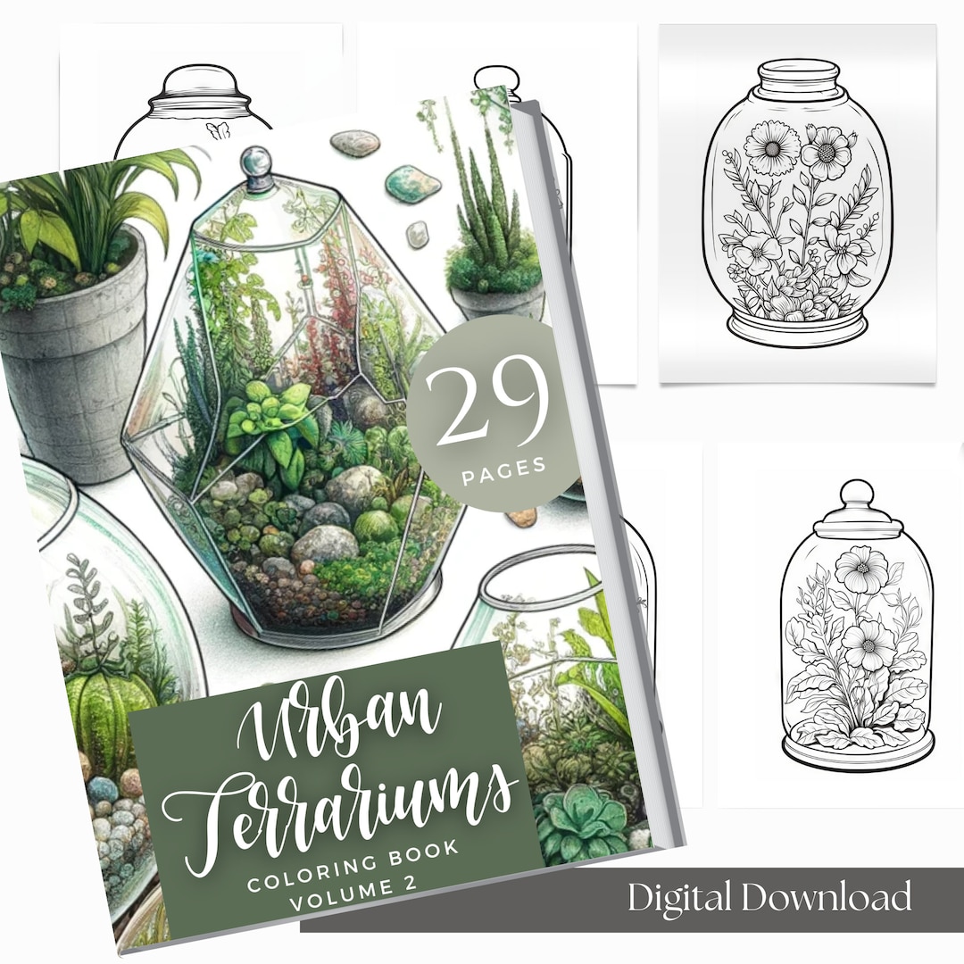 Adult Coloring Book for Procreate | Digital Download | Plant Lover Art ...