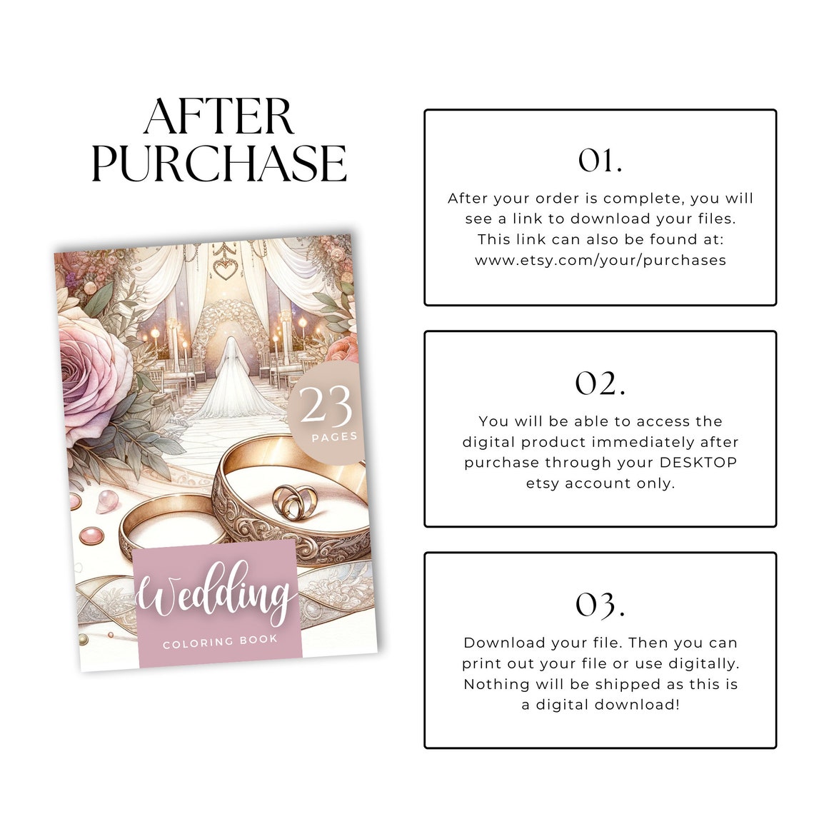 Adult Procreate Grayscale Coloring Pages Art Book Digital Download ...