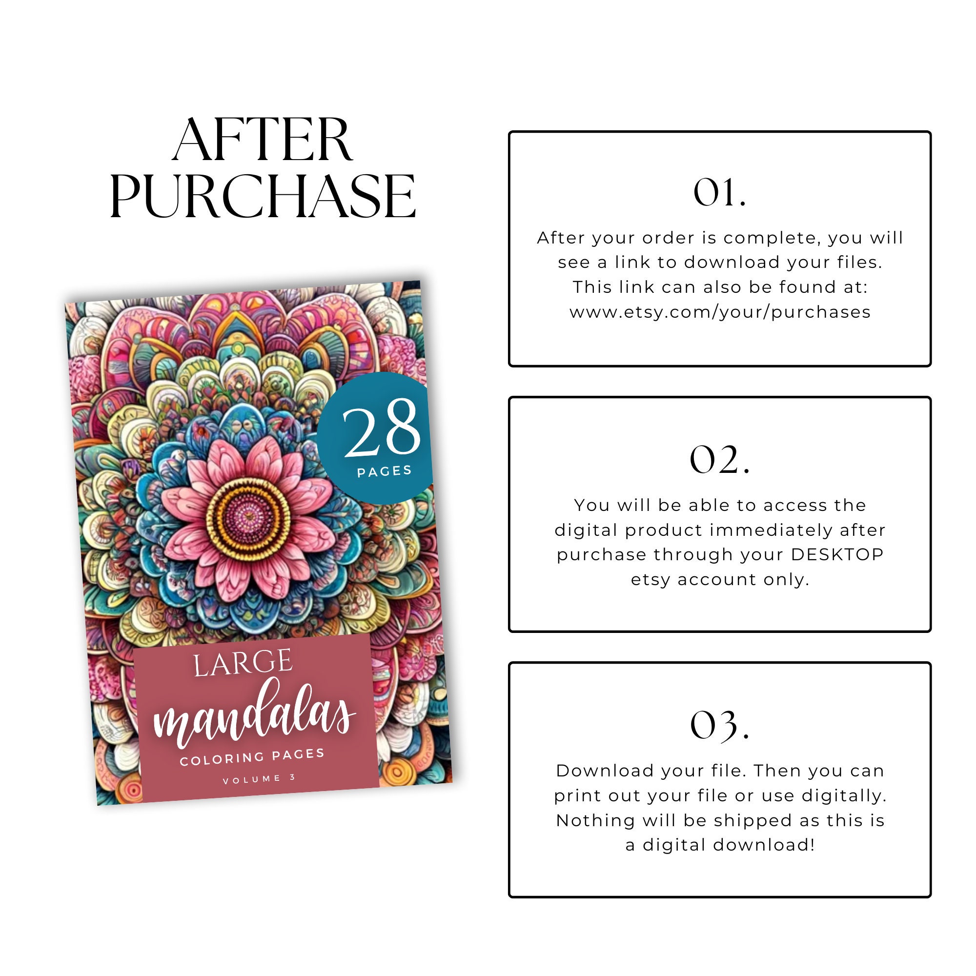 Stress Relief Patterns Printable PDF Coloring Pages Adult Coloring Book ...