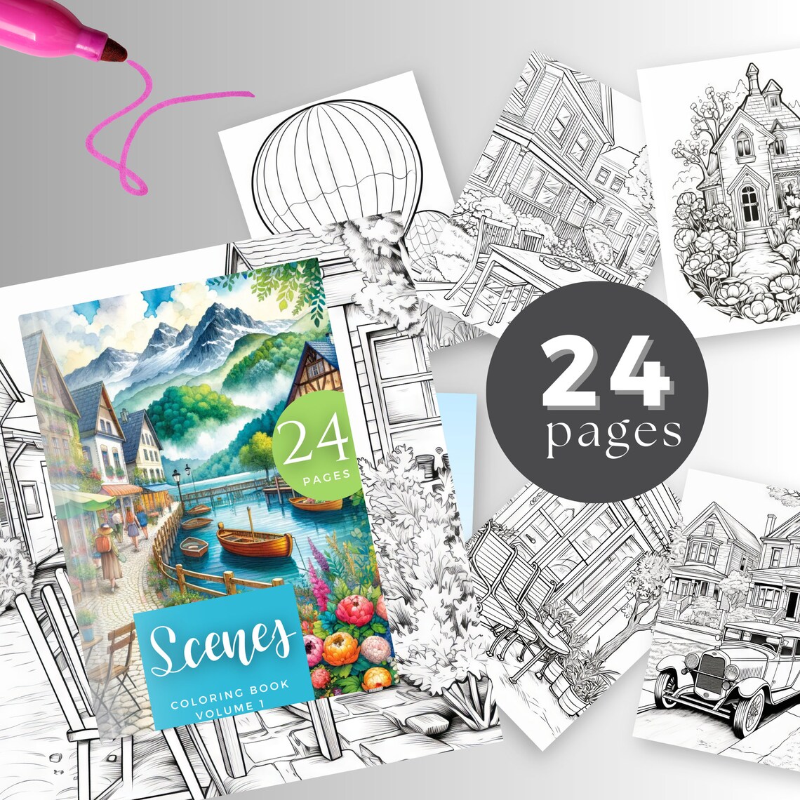 Digital Adult Coloring Book Procreate Cozy Coloring Books for Adults ...