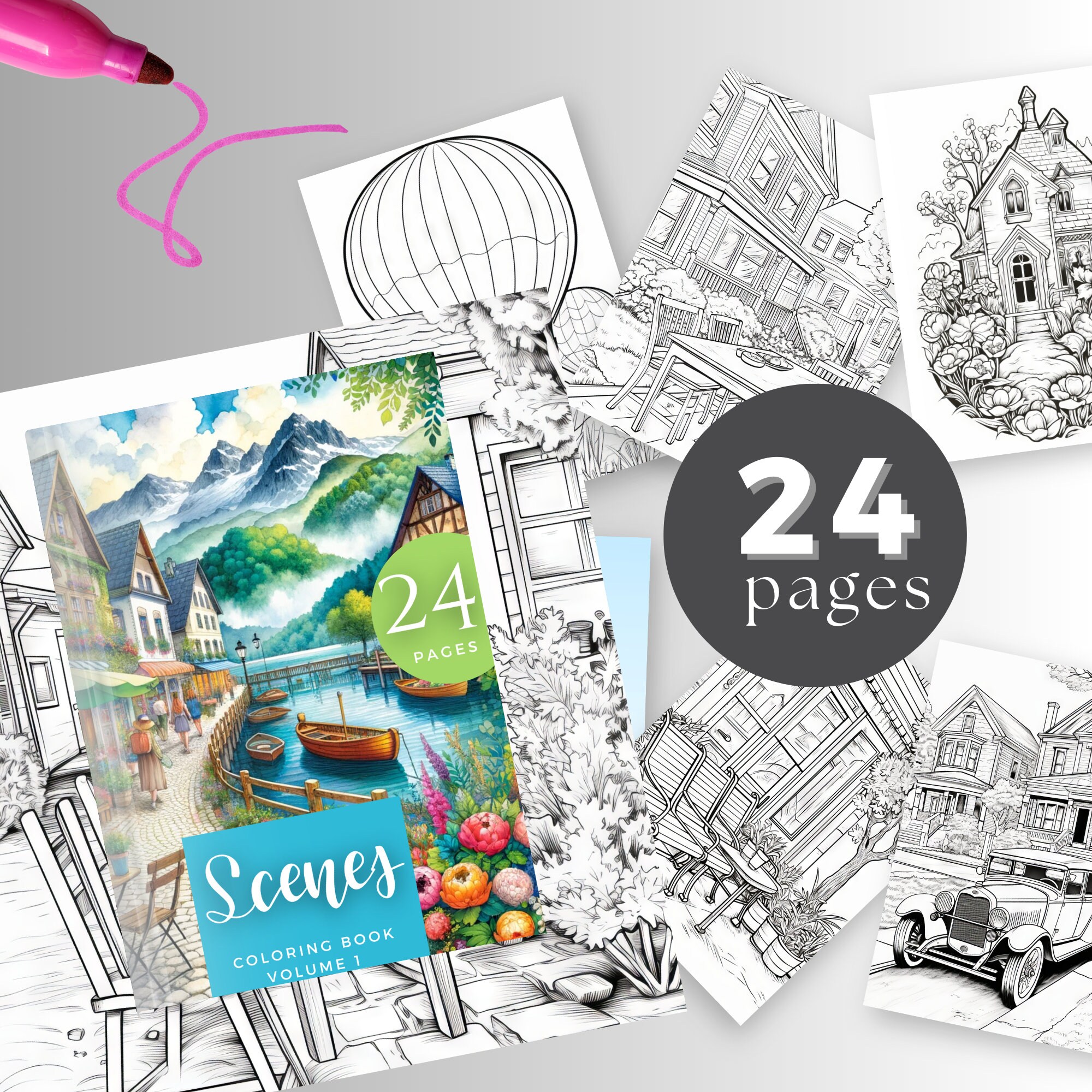 Digital Adult Coloring Book Procreate Cozy Coloring Books for Adults ...