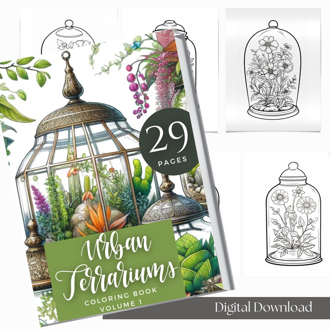 Adult Coloring Book for Procreate | Digital Download | Plant Lover Art ...