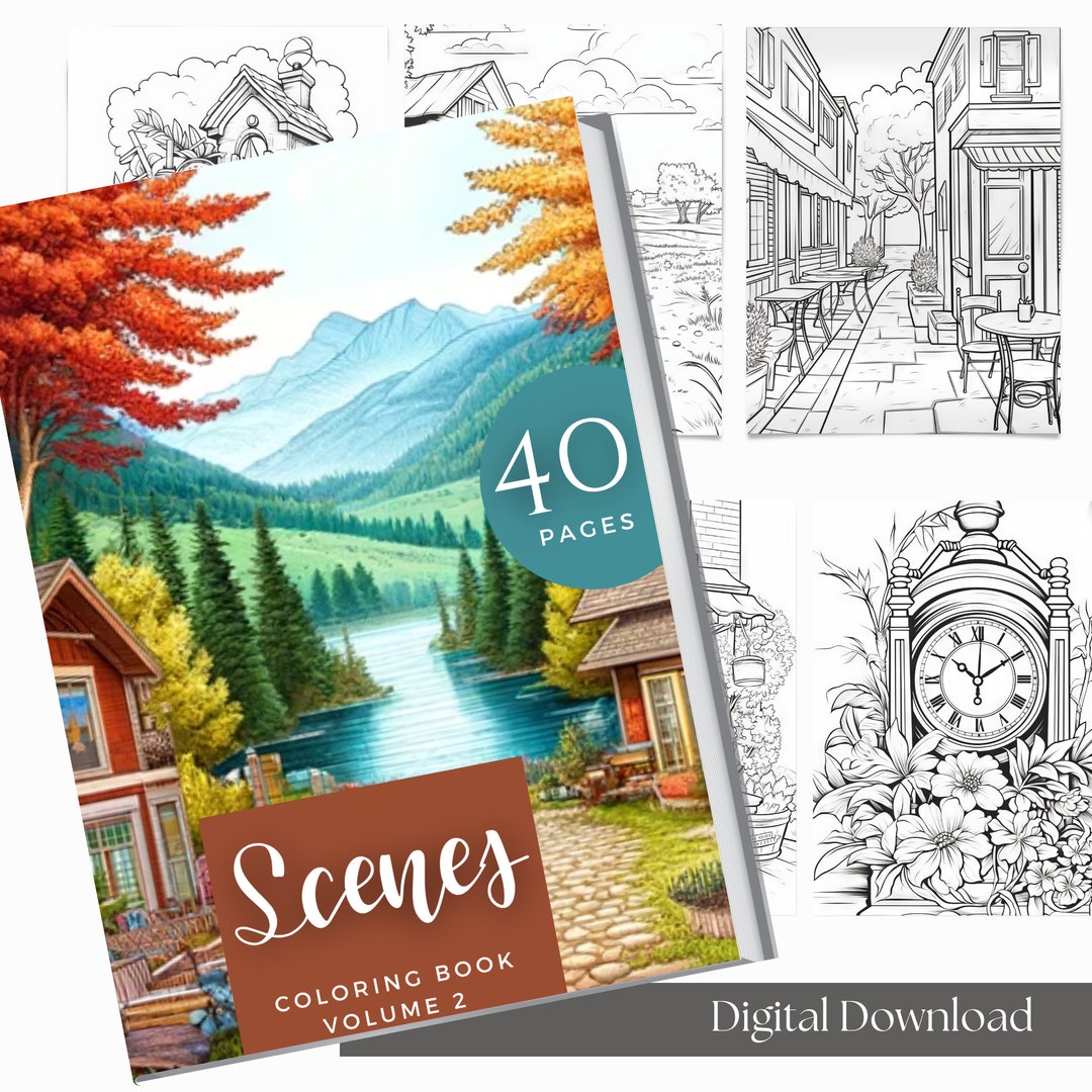 Digital Adult Coloring Book Procreate | Cozy Coloring Books for Adults ...