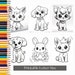 Animal Coloring Book | Printable Pdf | Digital Download | Grayscale ...